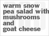 Warm Snow Pea Salad With Mushrooms And Goat Cheese Recipe | CDKitchen.com
