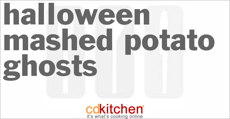 Halloween Mashed Potato Ghosts Recipe | CDKitchen.com