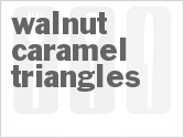 Walnut Caramel Triangles Recipe | CDKitchen.com