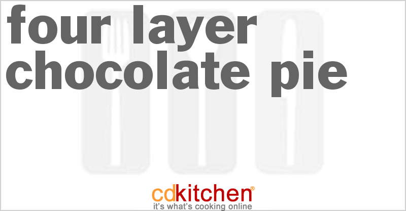 Four-Layer Chocolate Pie Recipe | CDKitchen.com