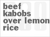 Beef Kabobs Over Lemon Rice Recipe | CDKitchen.com