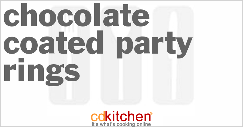 Chocolate-Coated Party Rings Recipe | CDKitchen.com