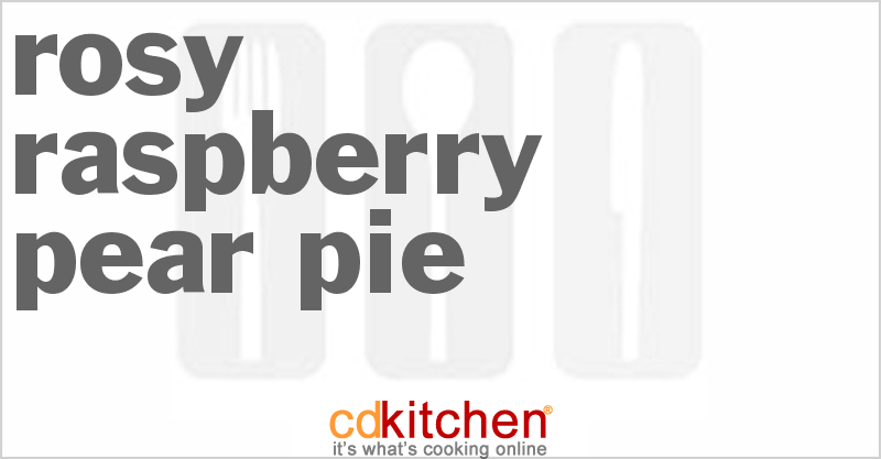 Rosy Raspberry-Pear Pie Recipe | CDKitchen.com